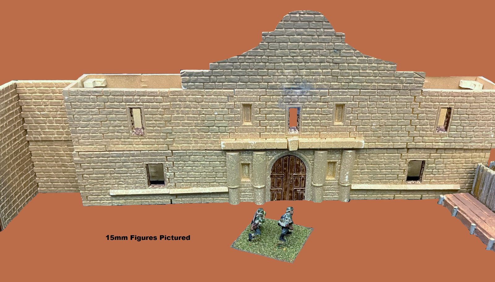 Alamo Chapel Front Diorama Play Set 66 Pc Kit 1/72 Scale Model Diorama ...