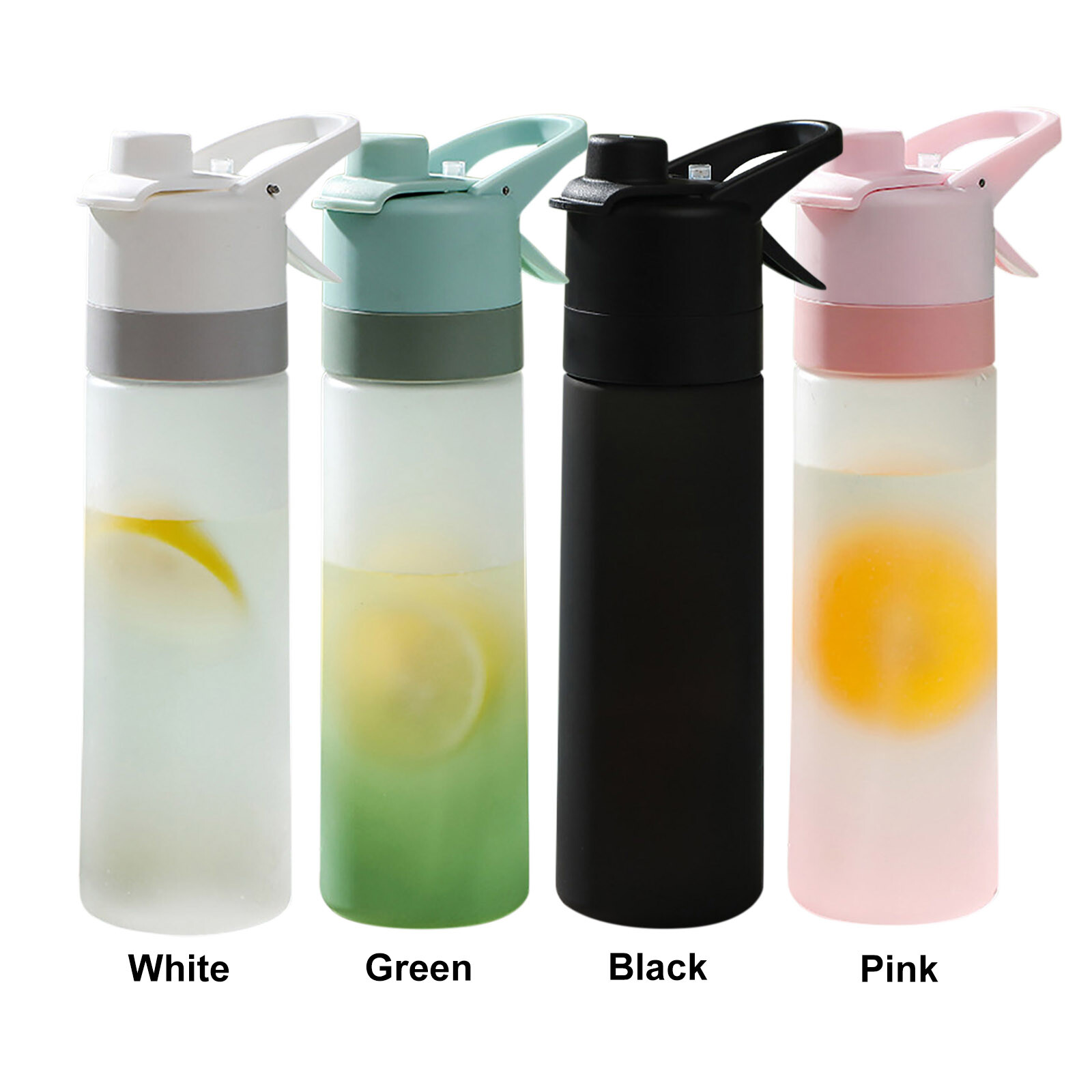 Gradient Color Bottles & Handle - Press Spray Function Water Cup for ...