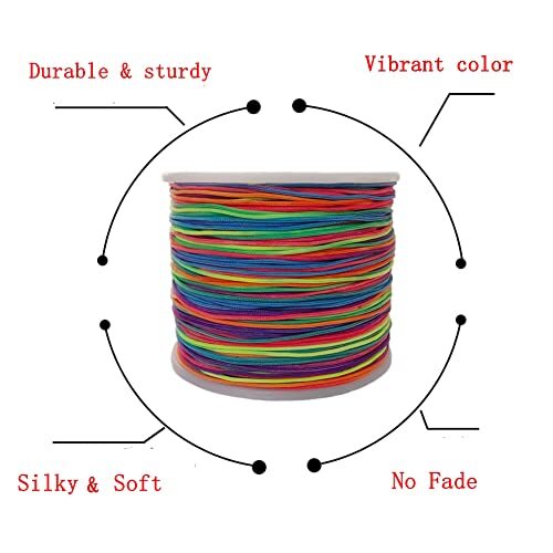 150 Yards 0.5mm Nylon Beading Cord Braided Nylon Thread String For ...