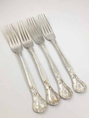4 (Four) Dinner Forks GRAND MASTER by GODINGER Silverplate 7 3/8 ...