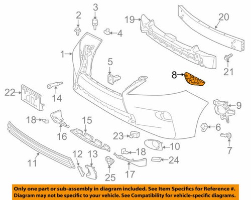 52536-48020 Toyota Retainer, front bumper side, lh 5253648020, New ...