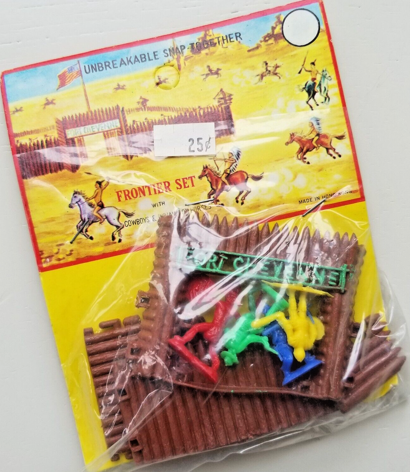 Fort Cheyenne Playset Soldiers Indians Frontier Set Dime Store Toy ...