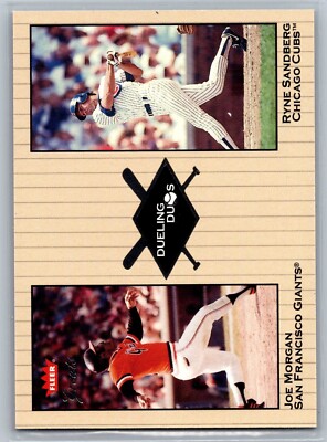 2002 Fleer Dueling Duos #14DD - Joe Morgan - Ryne Sandberg | eBay