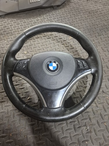 BMW E81 E82 E87 E90 E91 E92 Black Leather Look Steering Wheel COMPLETE OEM .26. | eBay UK