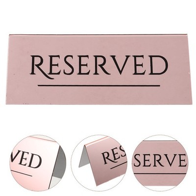 4 Pcs Metal Table Top Reserved Sign Reservation Signs for Chairs | eBay UK