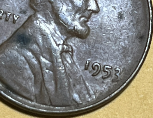 1953-P Lincoln Wheat Cent Poor Man's Doubled Die Deterioration DDO ...