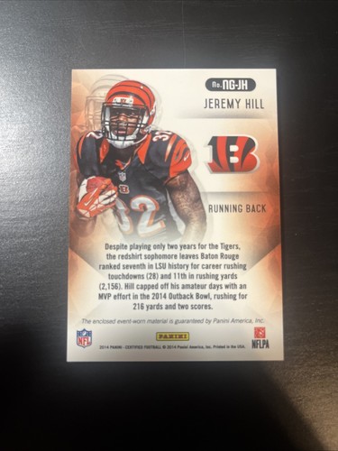2014 Certified New Generation Mirror Jeremy Hill #NG-JH Blue /99 (MEM ...