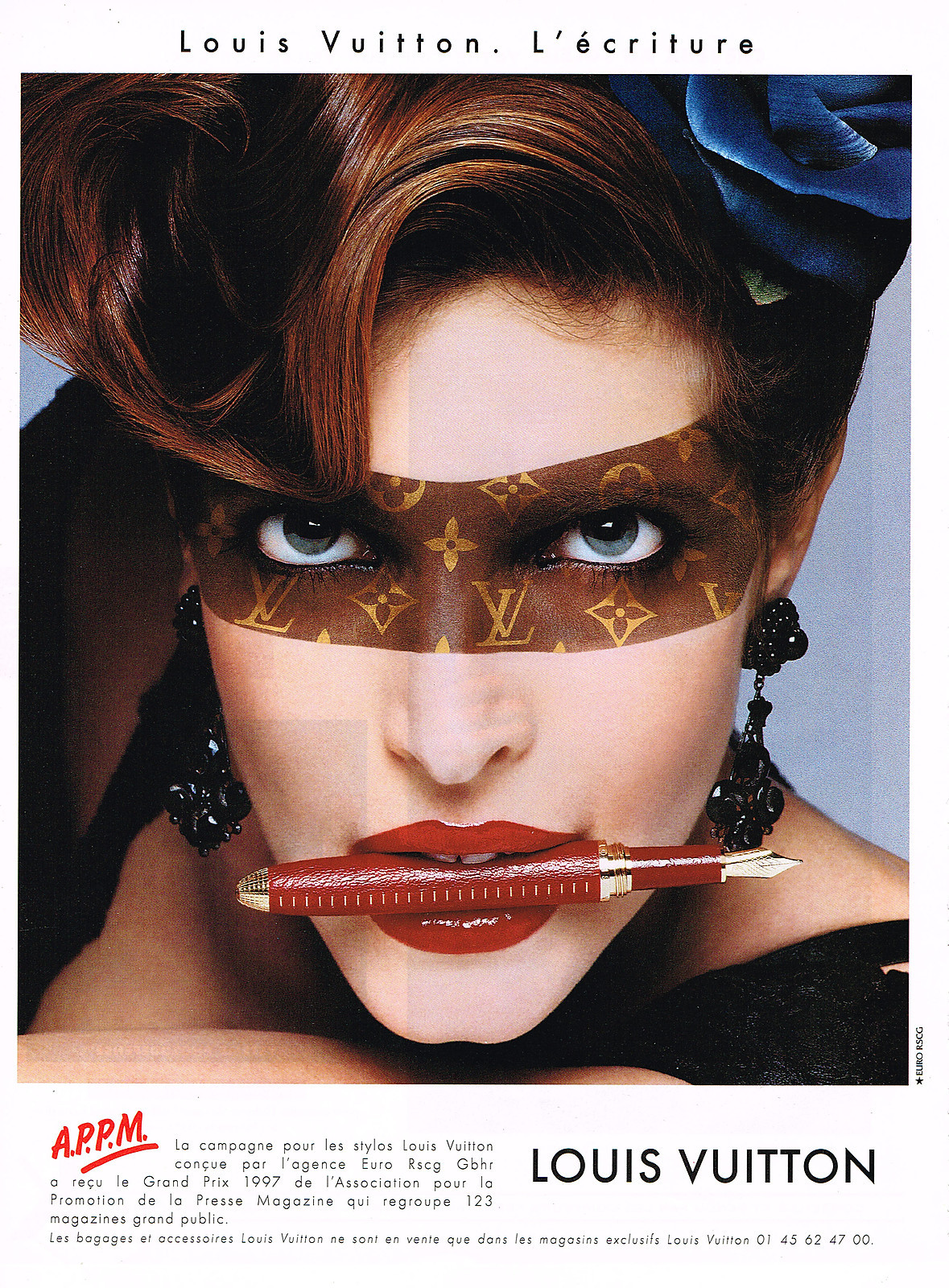 PUBLICITE ADVERTISING 1998 LOUIS VUITTON stulo plume l' ECRITURE | eBay