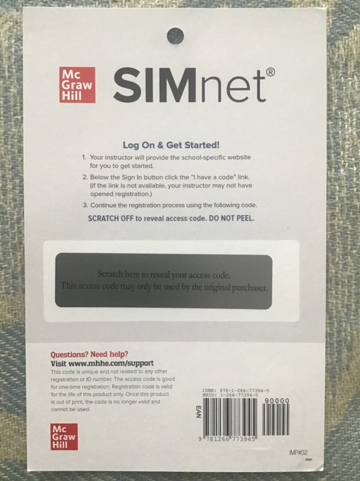 NEW McGraw Hill SIMnet IN PRACTICE Office 2021 Software Registration ...