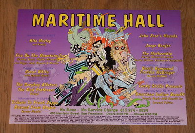 MARITIME HALL POSTER NOVEMBER 1996 MHP #24, GREAT WHITE, RITA MARLEY | eBay