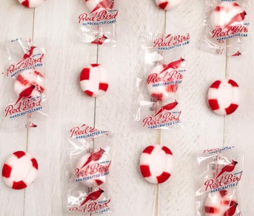 Soft Peppermint Candy Puffs, 18 oz Bucket of Mints Individually Wrapped ...