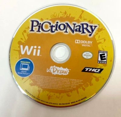 uDraw Pictionary Nintendo Wii 2011 Video Game DISC ONLY trivia board ...