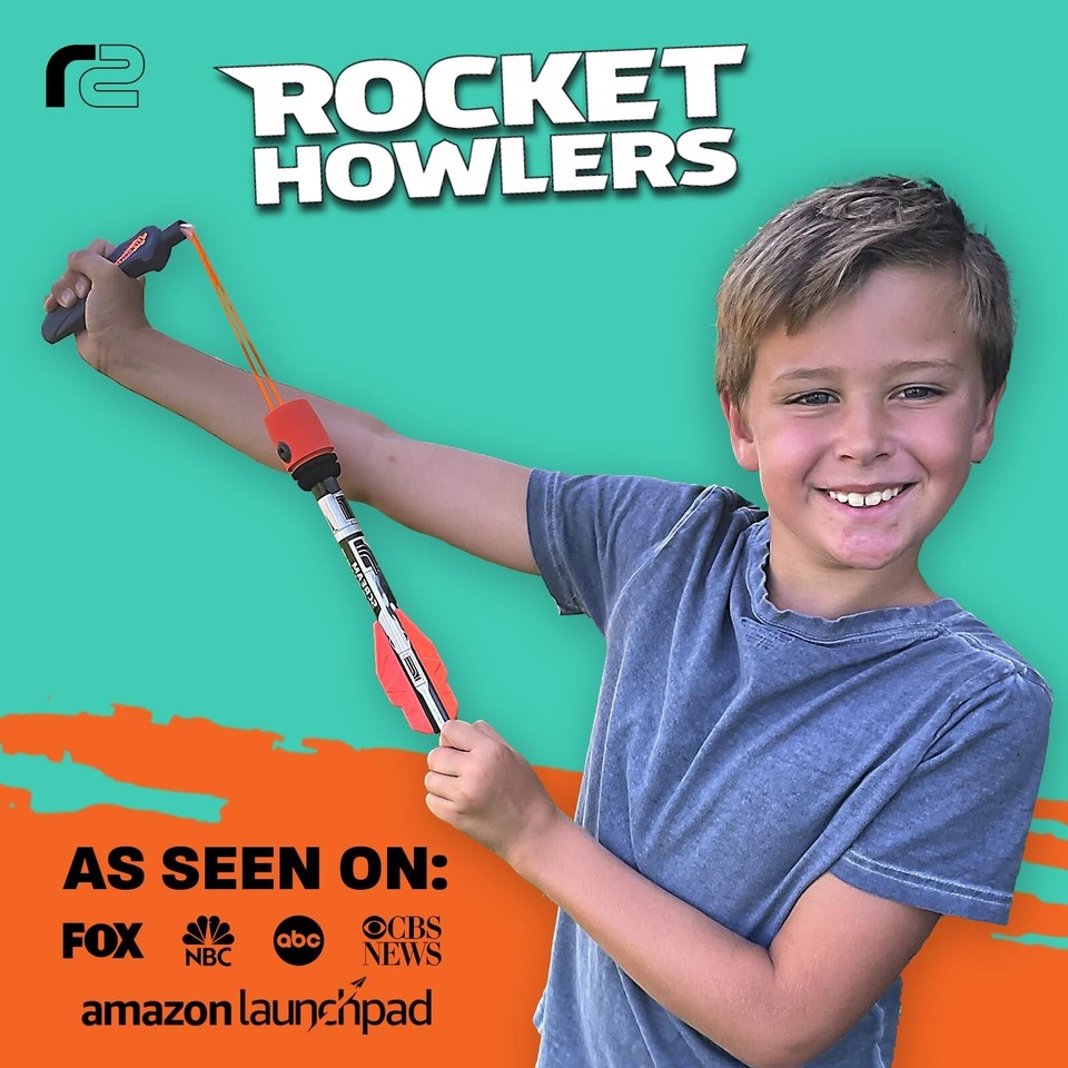 Toy Rocket Launcher for Kids: Outdoor Toys Slingshot Rockets Launchers ...