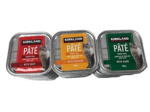 Kirkland Signature Cat Food Pate - Game Beef & Chicken - 18 Trays | eBay UK