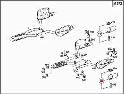 Genuine MERCEDES BBDC Parts set left Exhaust tailpipe 2044906327 | eBay