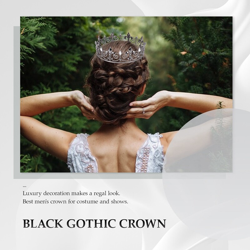 Gothic Full Crown - Metal Crowns and Tiaras for Men & Boys, Goth ...