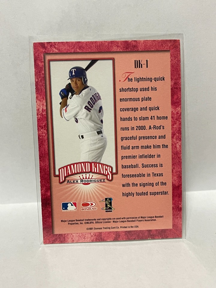 2001 Donruss Diamond Kings Promos #DK-1 Alex Rodriguez (Texas Rangers ...