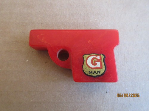 VINTAGE RED G MAN BAKELITE GUN PENCIL SHARPENER | eBay