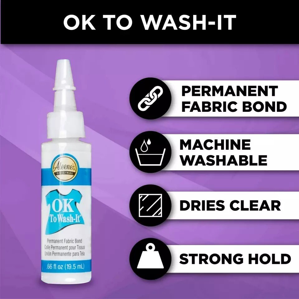 Fabric Glue Mighty Mend it Fabric Glue Permanent Clear Washable ...