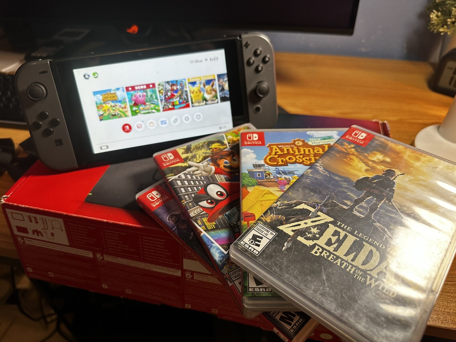 Nintendo Switch Gray Joy Cons 32GB V2 Gaming Console | eBay
