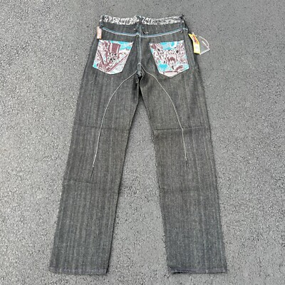 Vintage Y2K Artful Dodger Baggy Embroidered Denim Jeans Men 36x38 Loose ...