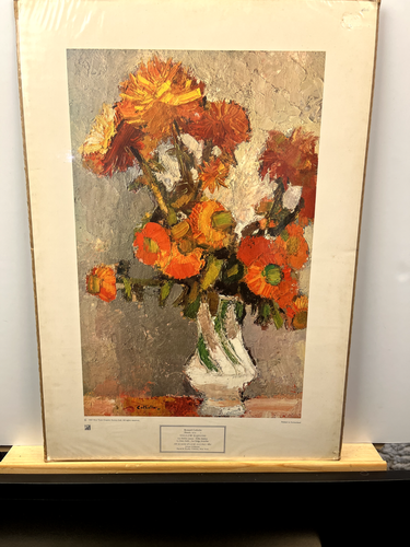 BERNARD CATHELIN Rare Vtg 1961 Still Life Halftone Litho-Print YELLOW ...