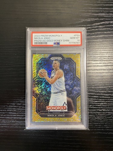 Nikola Jokic 2022 Panini Prizm Monopoly Gold Shimmer /500 #PS9 PSA 10 ...