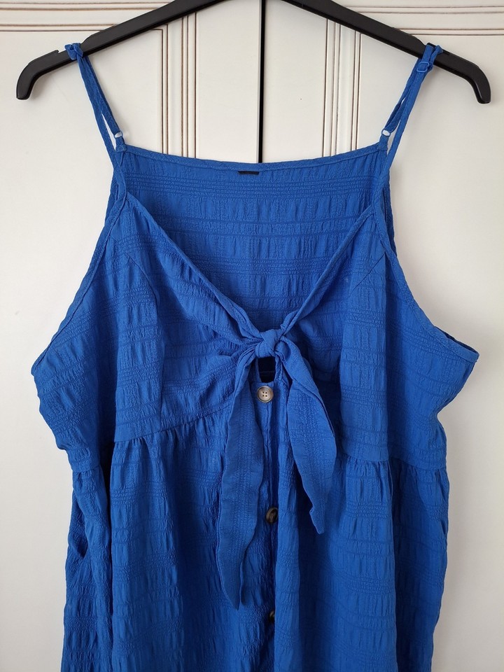 Blue Summer fit & flare dress Size 20. 48 Inch Bust. Excellent ...