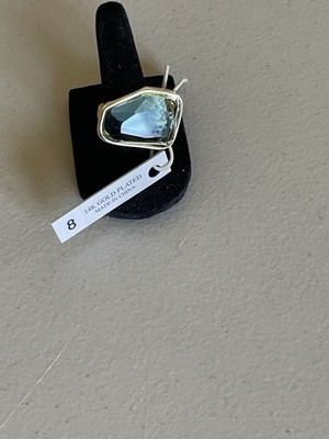 ATTERRI WOMAN OWNED 14 K GOLD PLATED IRREGULAR CRYSTAL RING IN ...