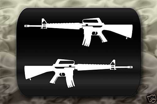 M-16 M16 Gun Decal Sticker Assault Rifle Military Army AR-15 Automatic ...