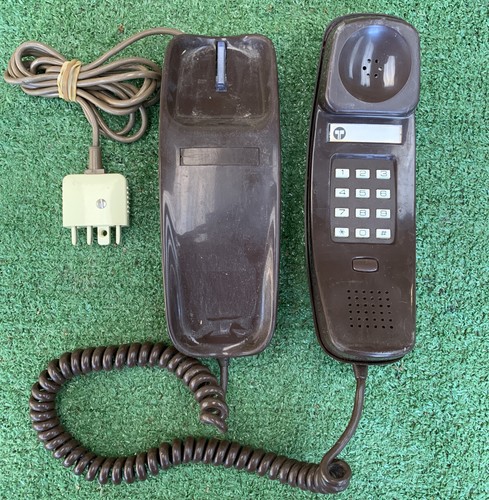 Vintage Retro Push Button Dark Brown Telecom Telephone Phone | eBay