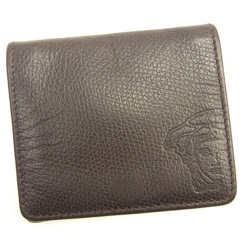 Versace Wallet Purse Coin Purse Medusa Brown Woman unisex Authentic ...