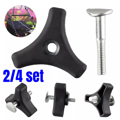 2/4Set Garden Triangle Handle Knob Wing Nut Screw Bolts for Honda Lawn ...