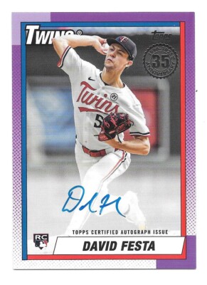 2025 Topps Series 2 DAVID FESTA RC 1990 Topps Baseball Autograph ...