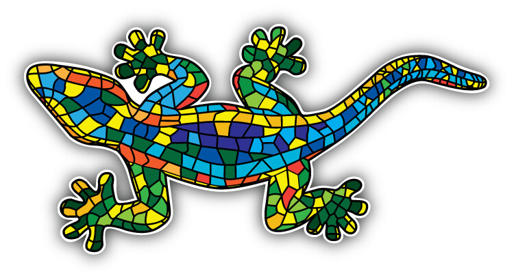 Patterned Lizard Art Decor Car Bumper Sticker Decal | eBay