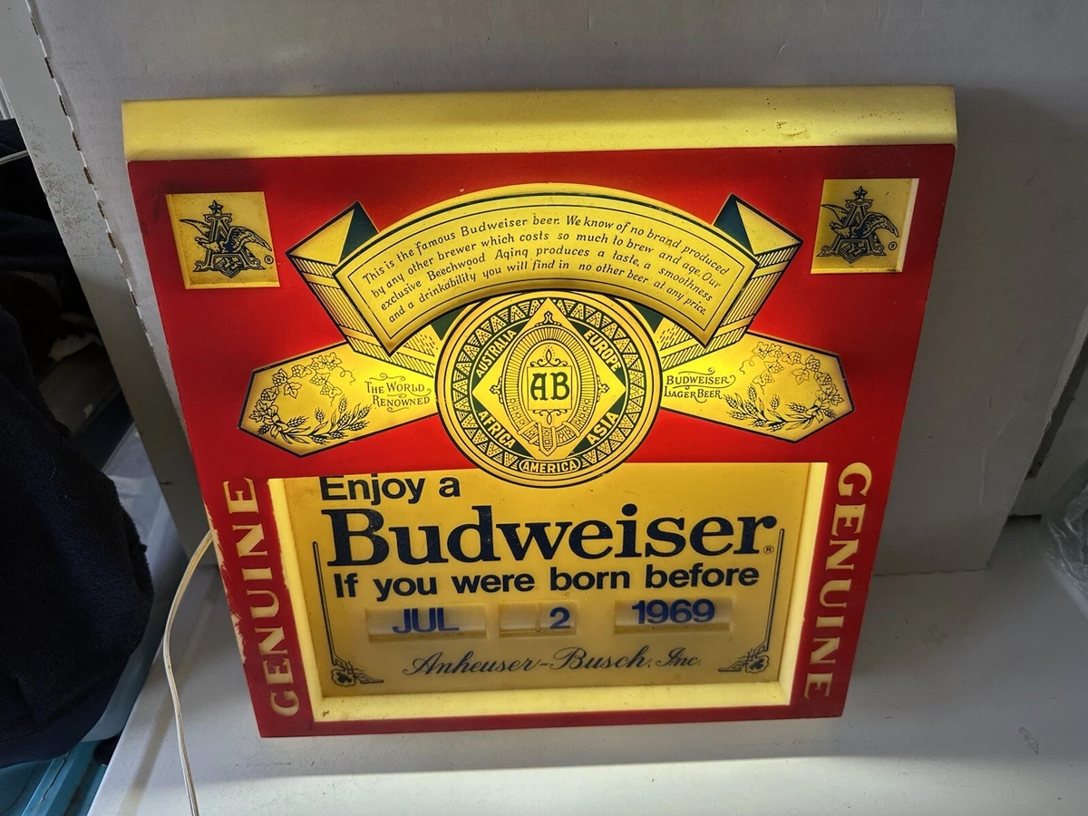 Vintage Budweiser Lighted Signs