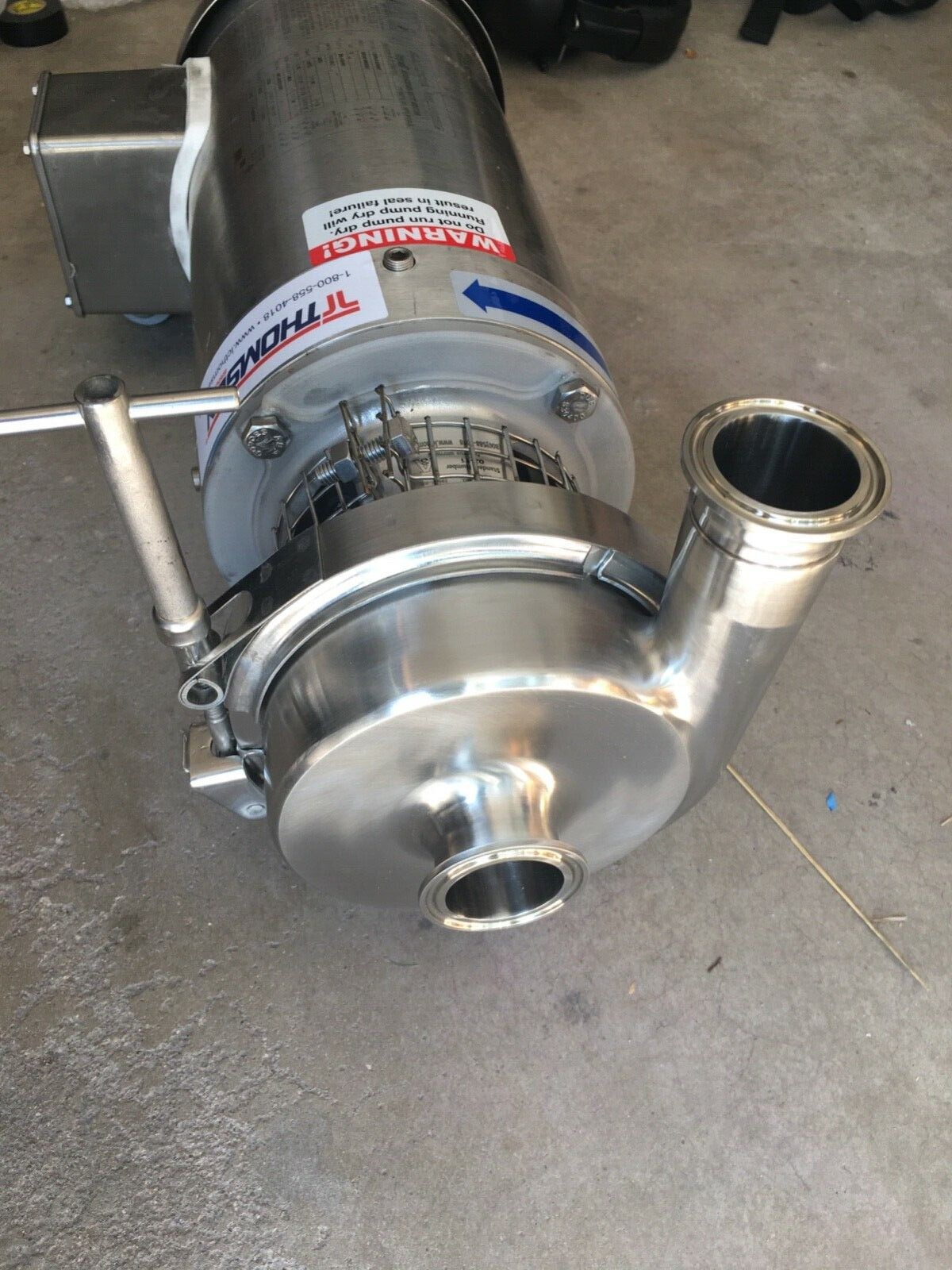 LC Thomsen #5 pump, brand new, mounted on stainless cart, with Leeson ...