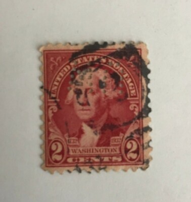 George Washington Red Very Rare 2 Cent Stamp With Perfin/MT | eBay