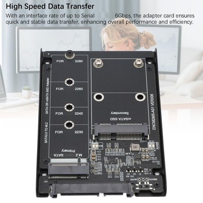 M.2 NGFF MSATA SSD Enclosure 6Gbps M.2 NGFF KEY B MSATA SSD Hard Drive ...