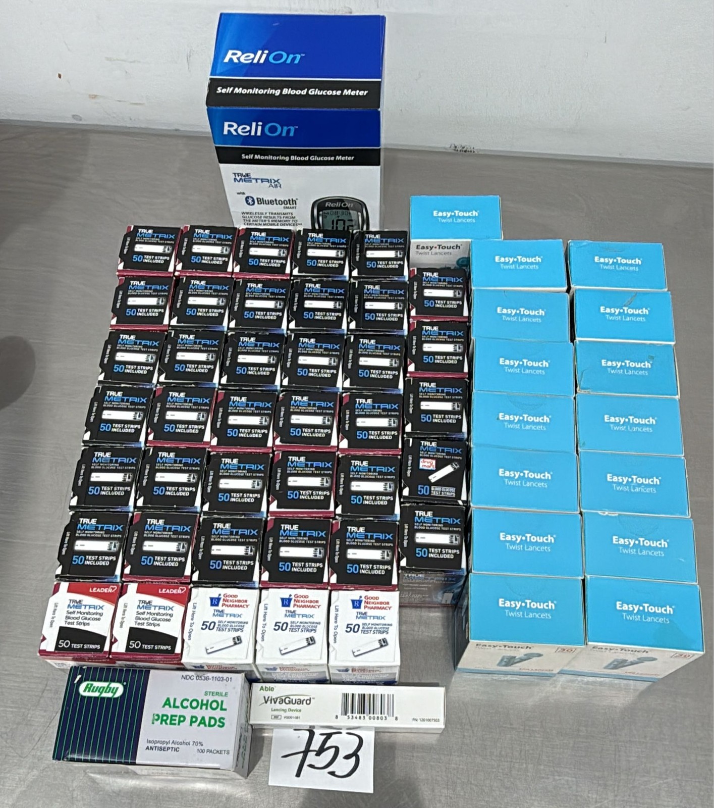 2.000 TRUE METRIX Test Strips, lancets, device, pads, dinged. | eBay