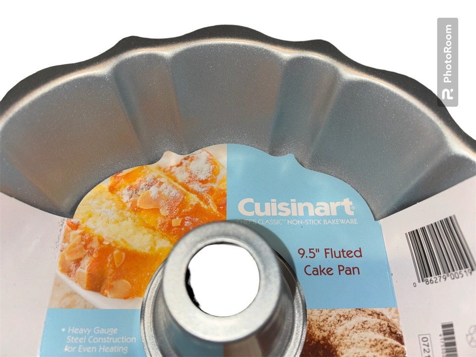 Cuisinart Fluted Cake Pan Chefs Classic Nonstick Steel Bakeware 9.5 ...