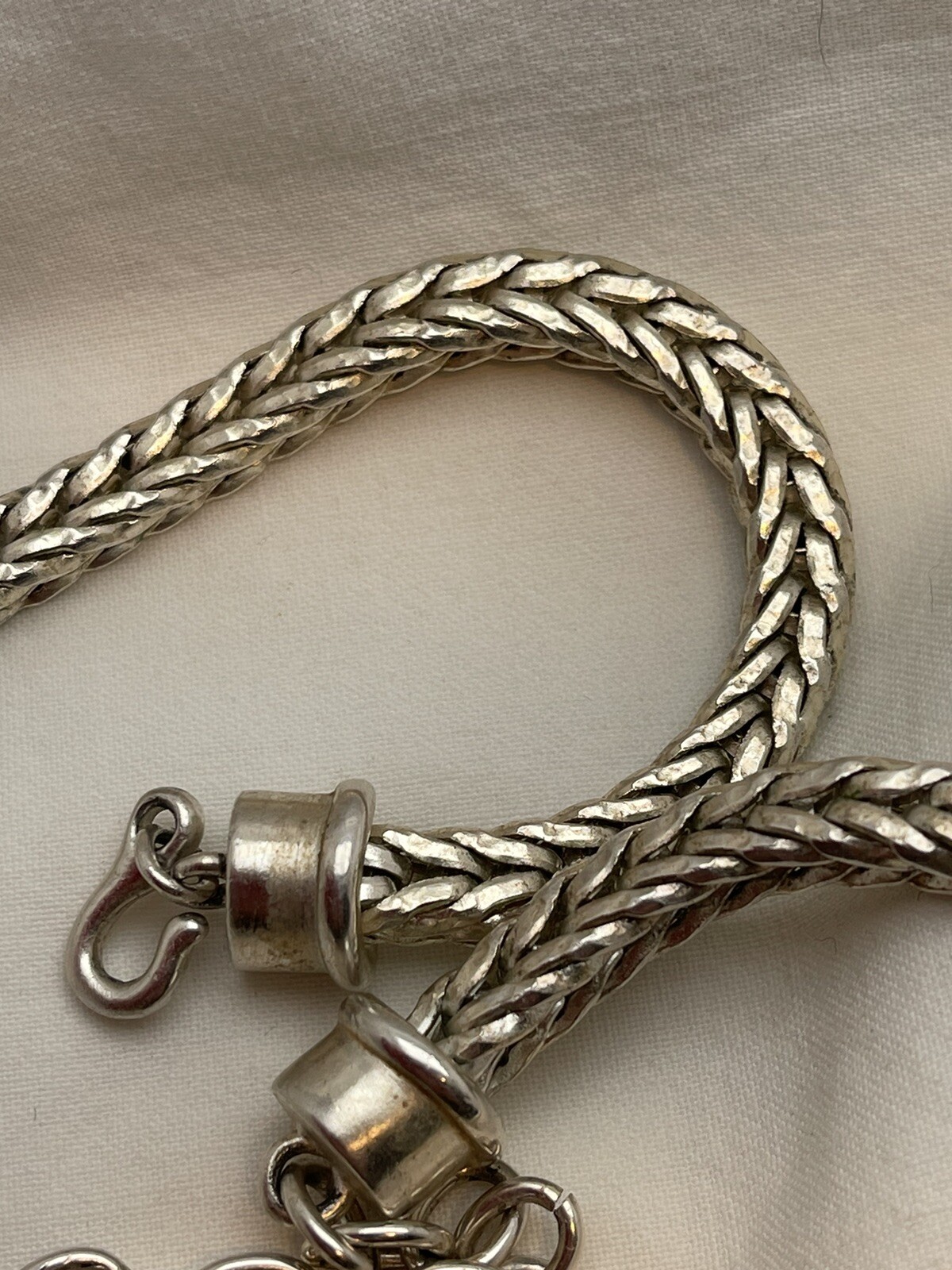 Givenchy 16-19” Foxtail Braided Rope Chain Necklace With Charms | eBay