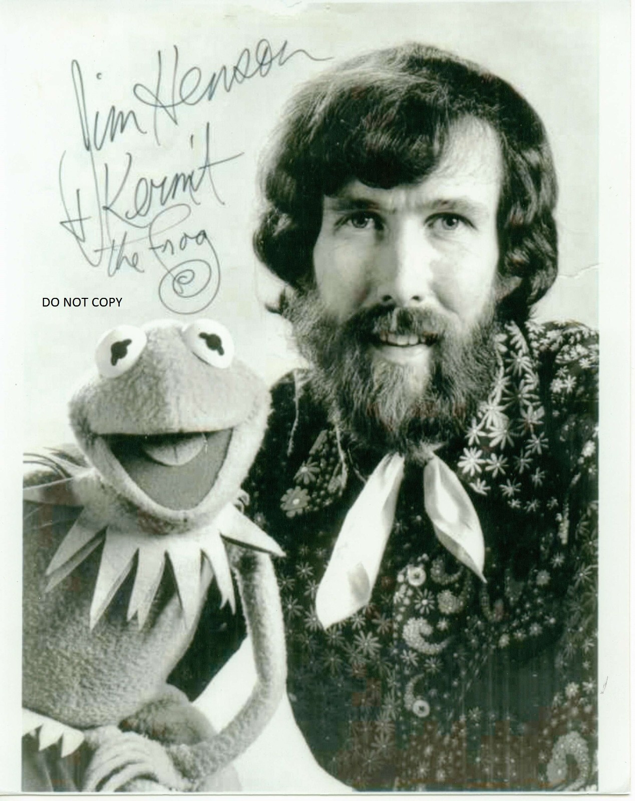JIM HENSON & KERMIT THE FROG - MUPPETS Signed Autographed 8x10 Reprint ...