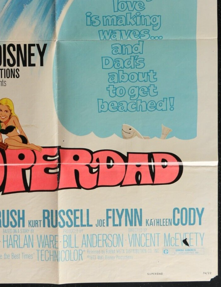 Superdad (1973) - original movie poster - Kurt Russell - Bob Crane - Disney | eBay