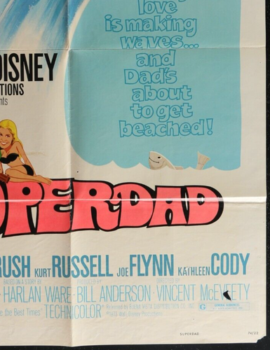 Superdad (1973) - original movie poster - Kurt Russell - Bob Crane - Disney | eBay