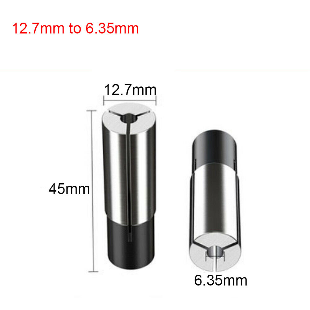 1/2" 1/4" 1/8" 10mm Collet Adaptor Shank Reducer Reducing Bit Router ...
