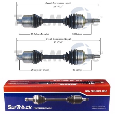 SurTrack Pair Set of 2 Front CV Axle Shafts For Chevrolet Astro GMC ...