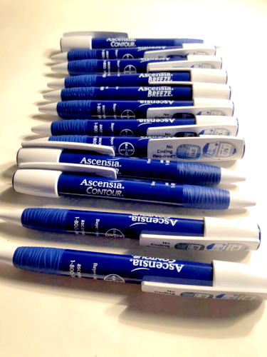 Lot of 12 NEW Ball Point Ink Pens Ascensia Contour/Breeze - Bayer ...