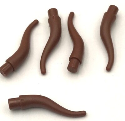 Lego 5 New Reddish Brown Appendage Bladed w/ Pin Tail Plant Limbs Parts ...
