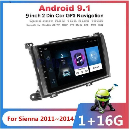 9'' Touch Screen Android 9.1 Quad-core Stereo Radio GPS WIFI Mirror ...